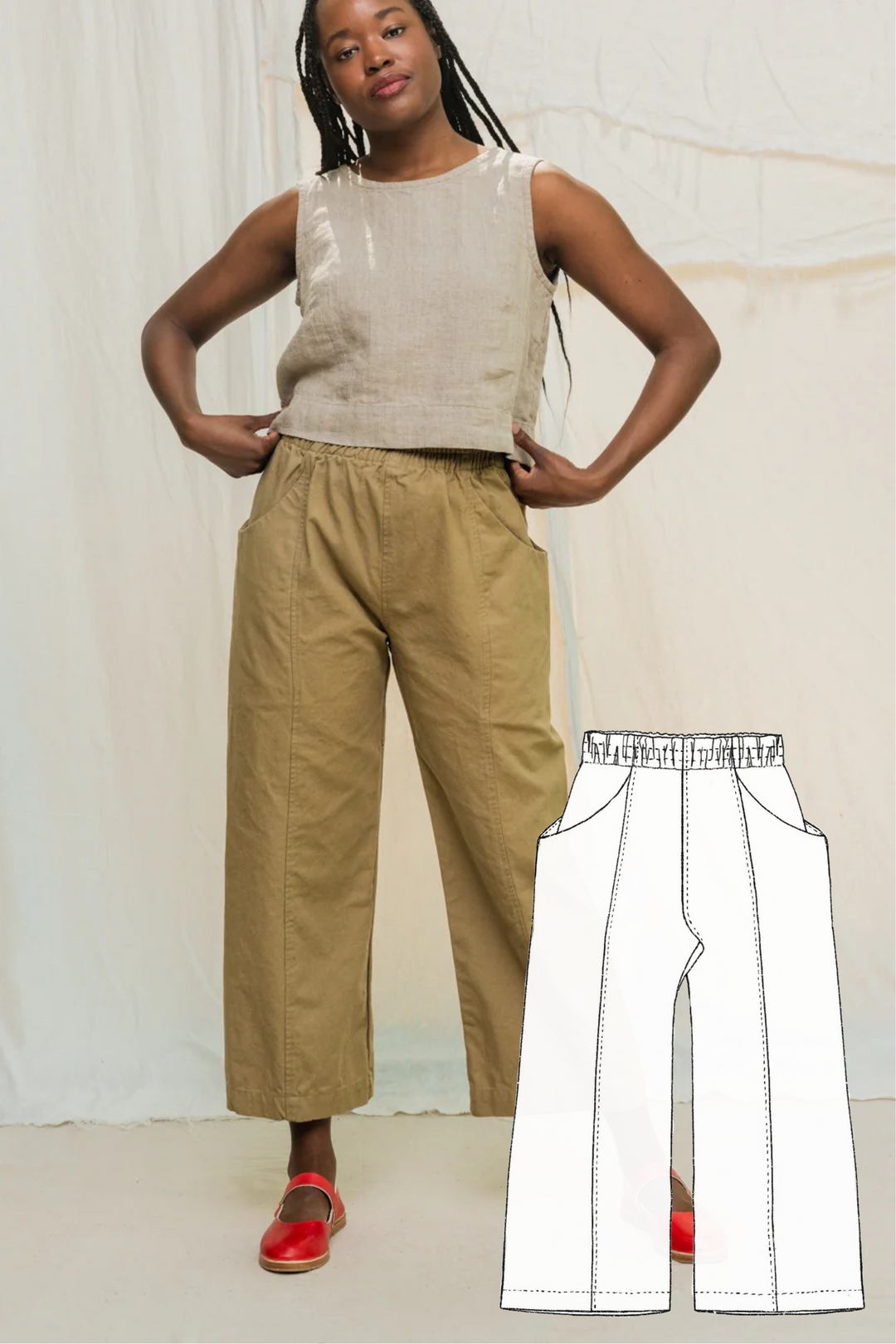 Patron de couture numérique Clyde Work Pant – Elizabeth Suzann