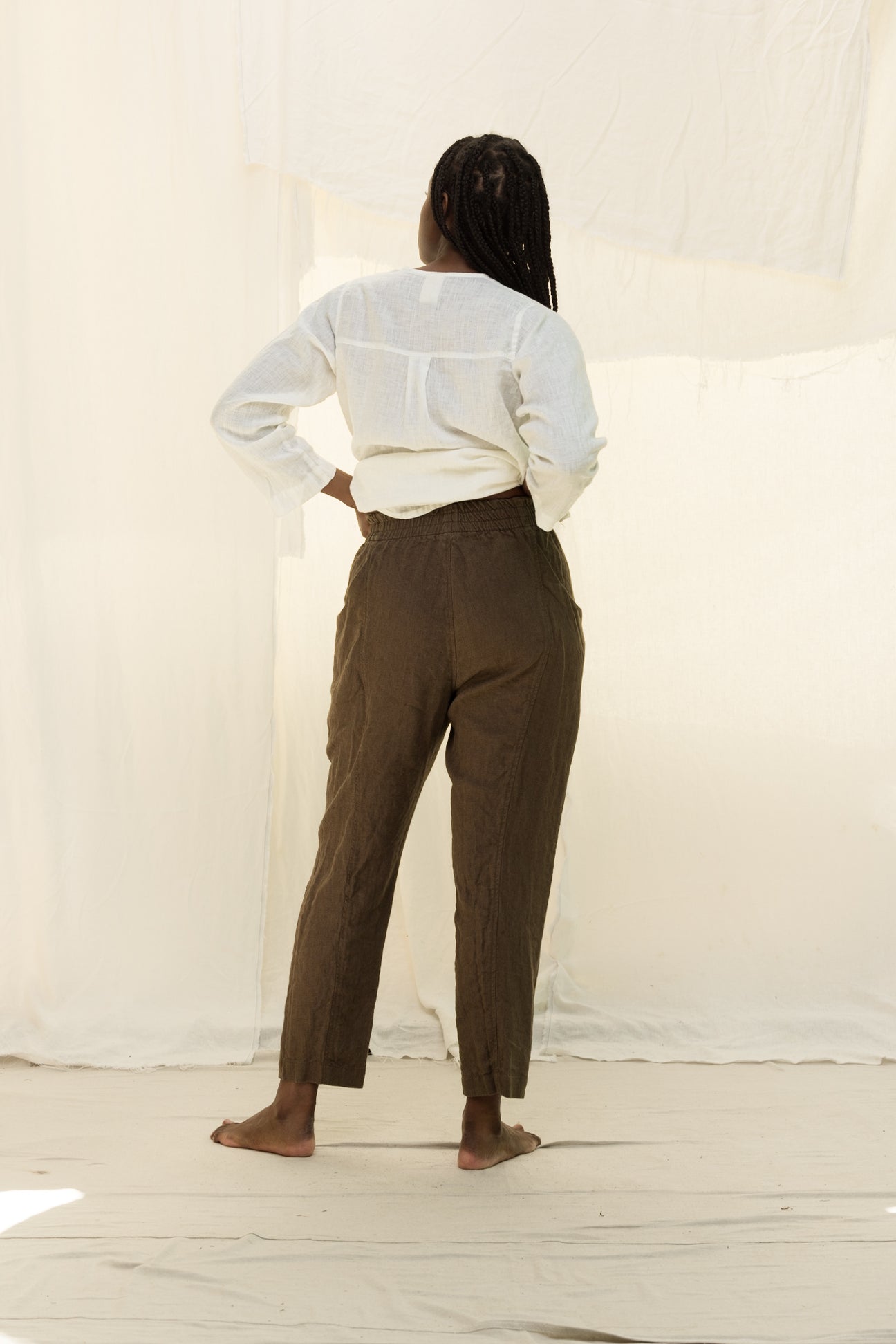 Clyde Work Pant in Midweight Linen – Elizabeth Suzann