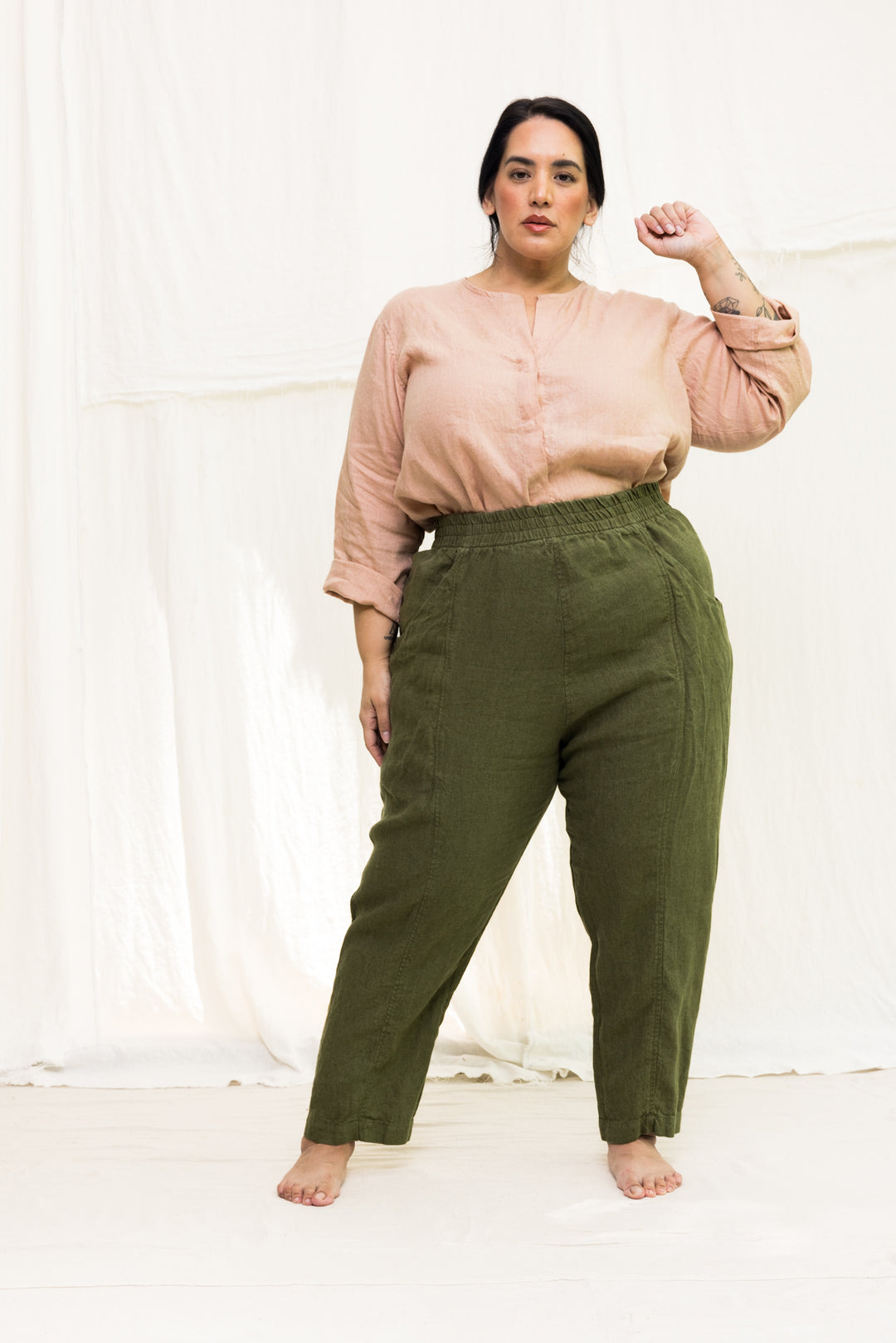Clyde Work Pant in Midweight Linen – Elizabeth Suzann